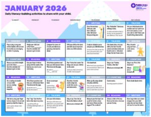The 2026 Early Literacy Calendar Is Here! - Public Libraries Online